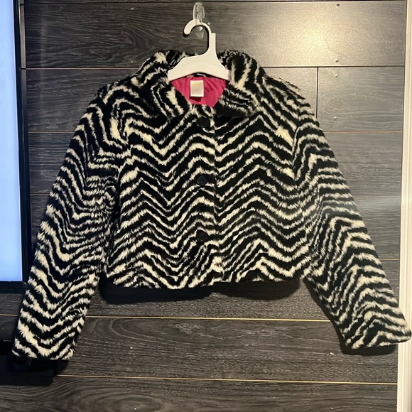 Gymboree | Jackets & Coats | Gymboree Wild One L Faux Fur Zebra Stripe ...